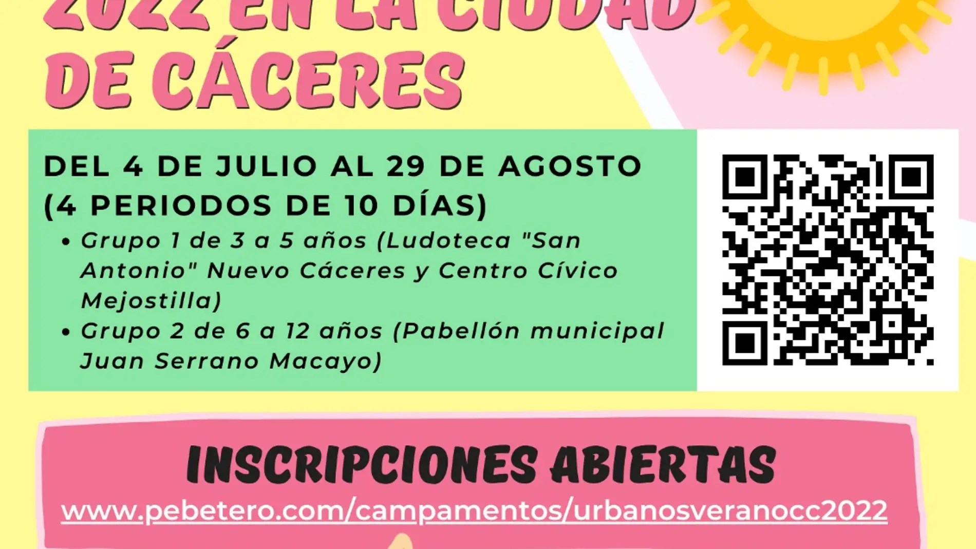 Abierto El Plazo De Inscripción Para Los Campamentos Urbanos De Verano