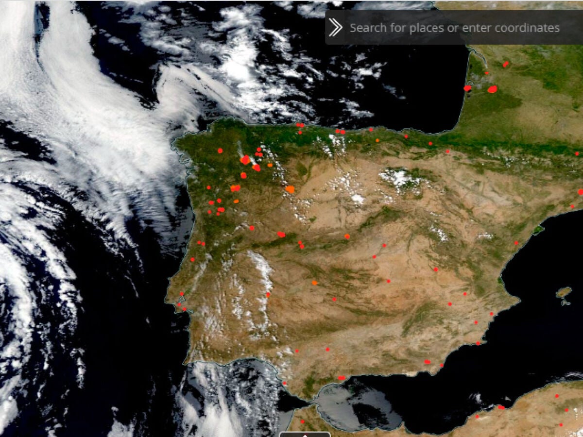Mapa De Incendios S 503 Así Se Ven Los Incendios De Portugal Desde