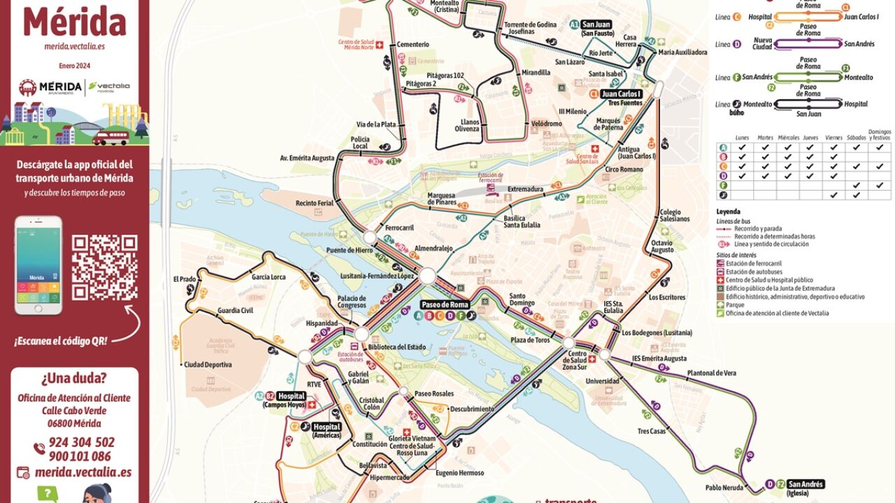Las paradas del bus urbano en Mérida contarán con planos actualizados ...