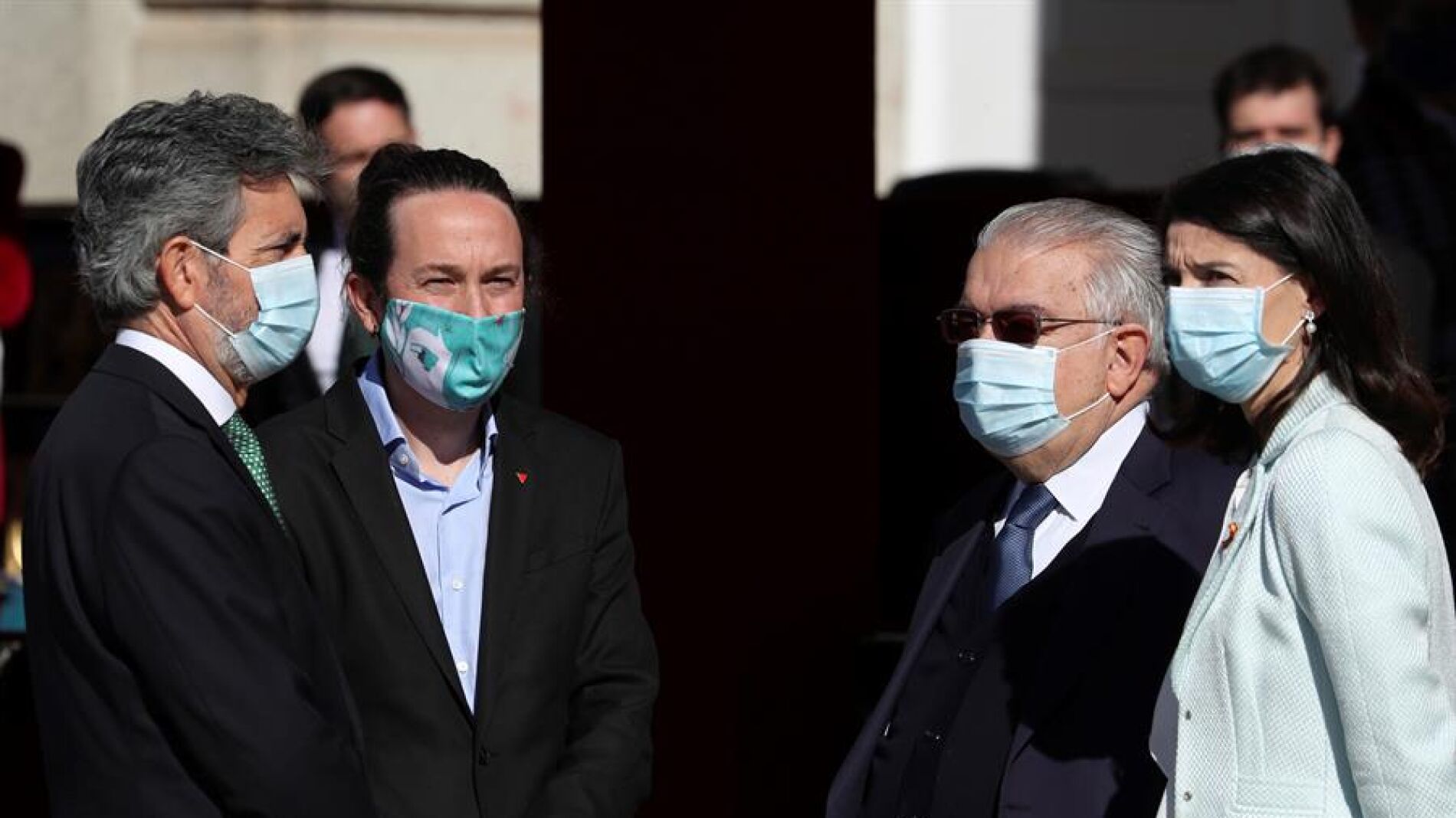 Pablo Iglesias acude a la celebración del 12 de octubre con una ...