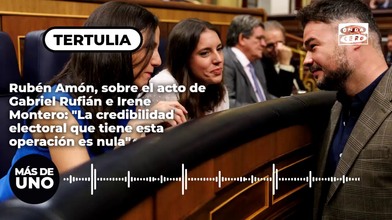 Rubén Amón, sobre el acto de Gabriel Rufián e Irene Montero: "La ...